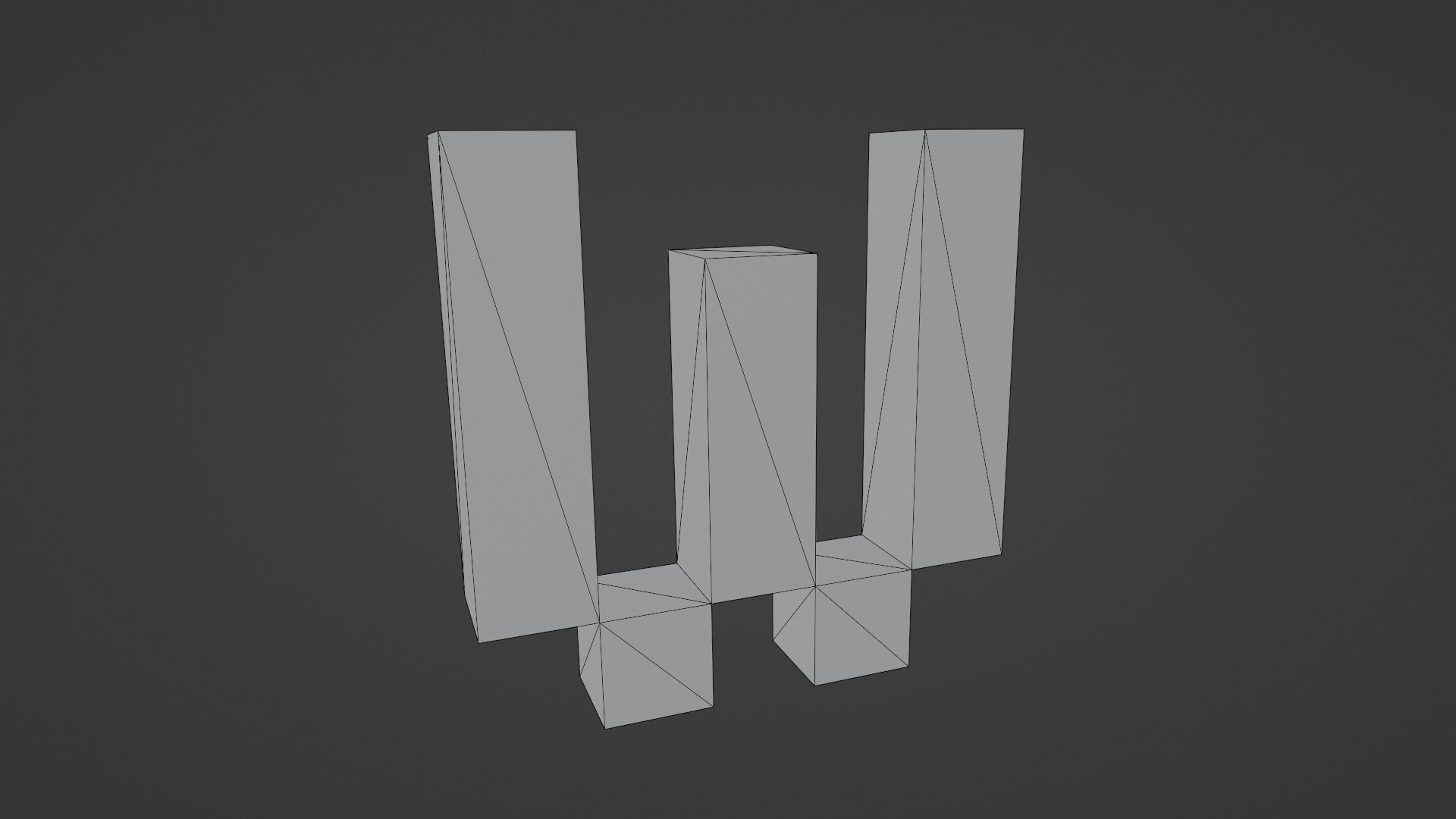3D model Pixel Letter W VR / AR / low-poly | CGTrader