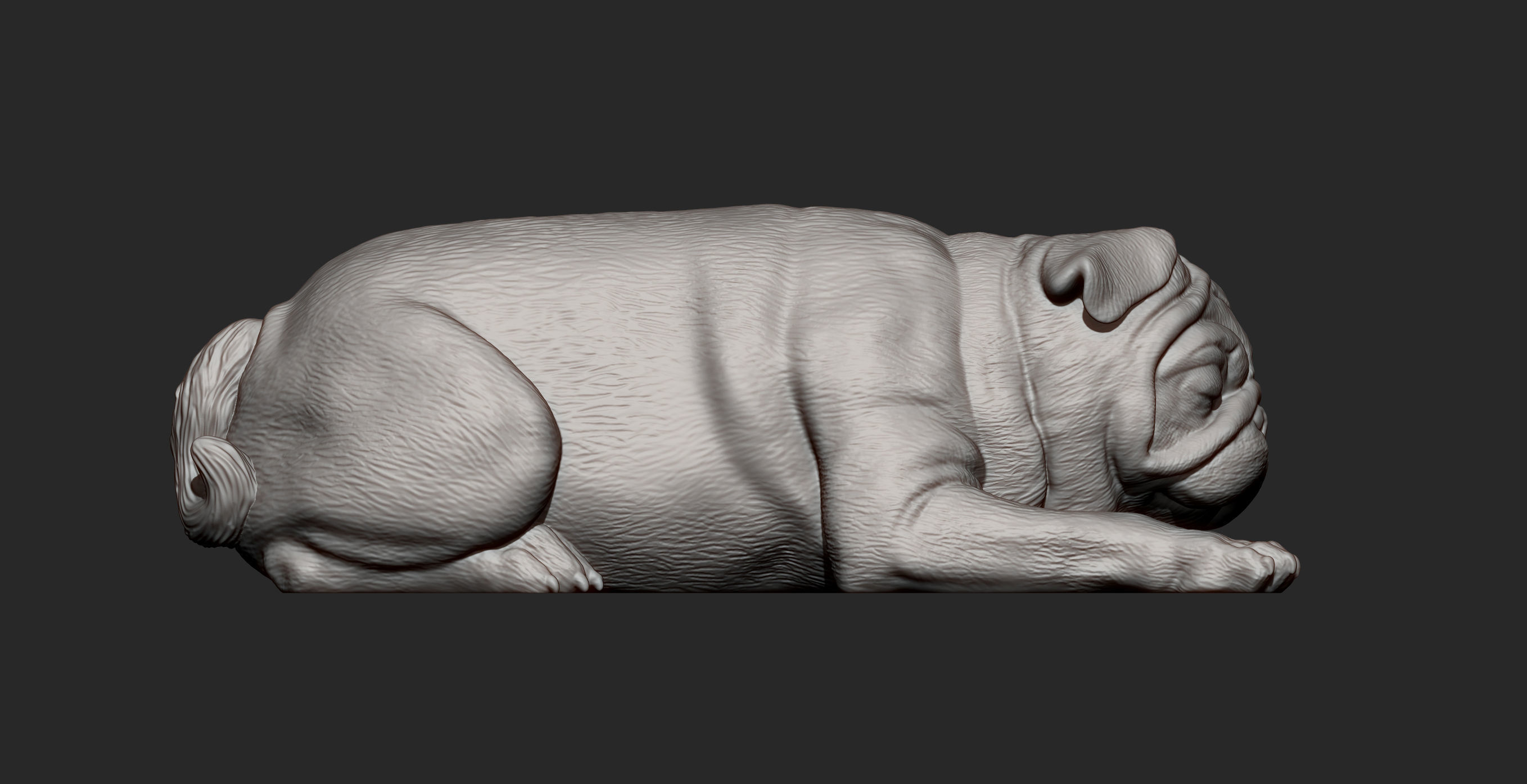 Pug for 3D printing 3D model 3D printable | CGTrader