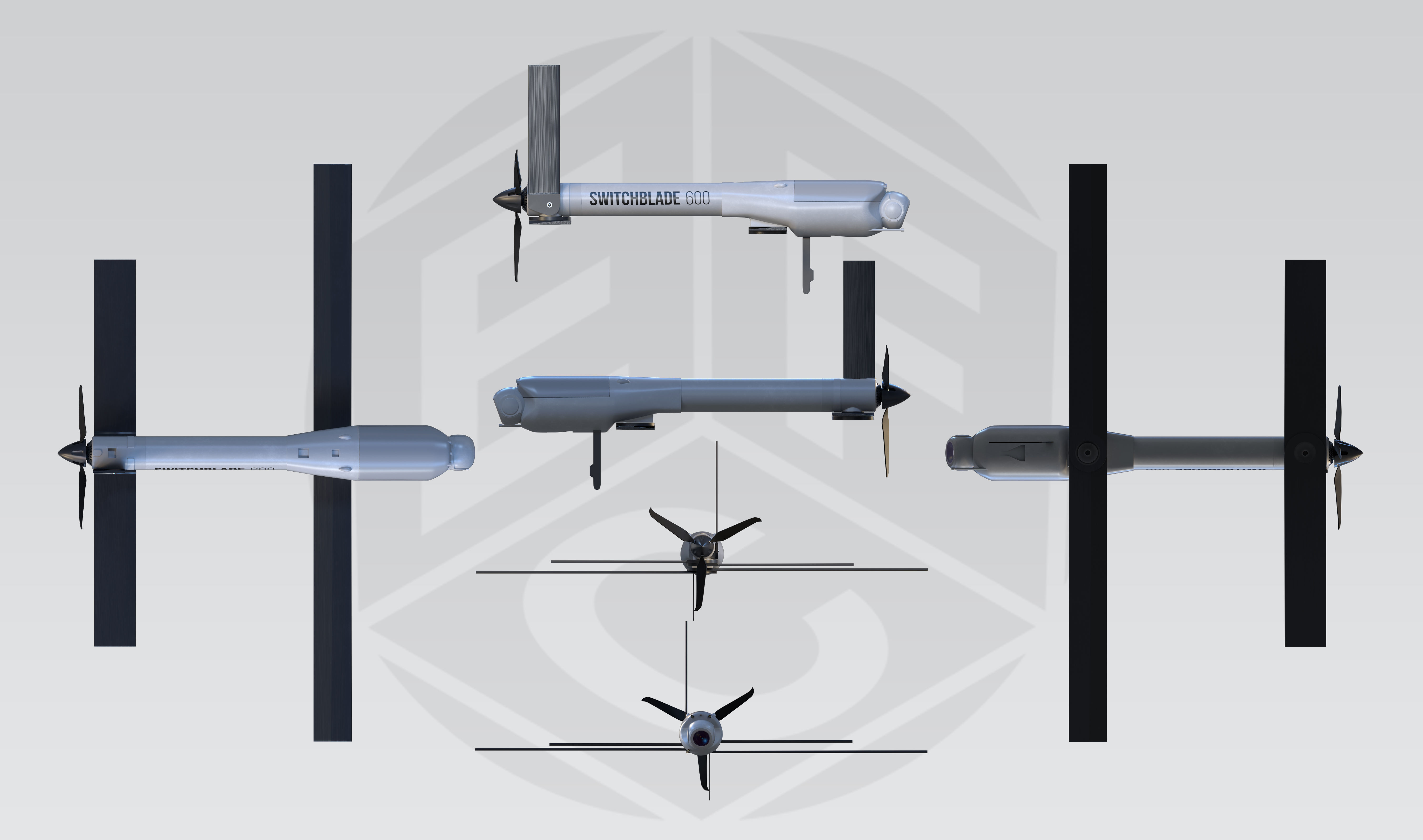 Switchblade 600 and Launcher 3D model animated | CGTrader