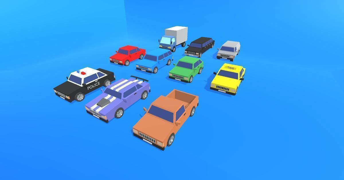 3D model Low Poly Vehicles - Cars Pack VR / AR / low-poly | CGTrader