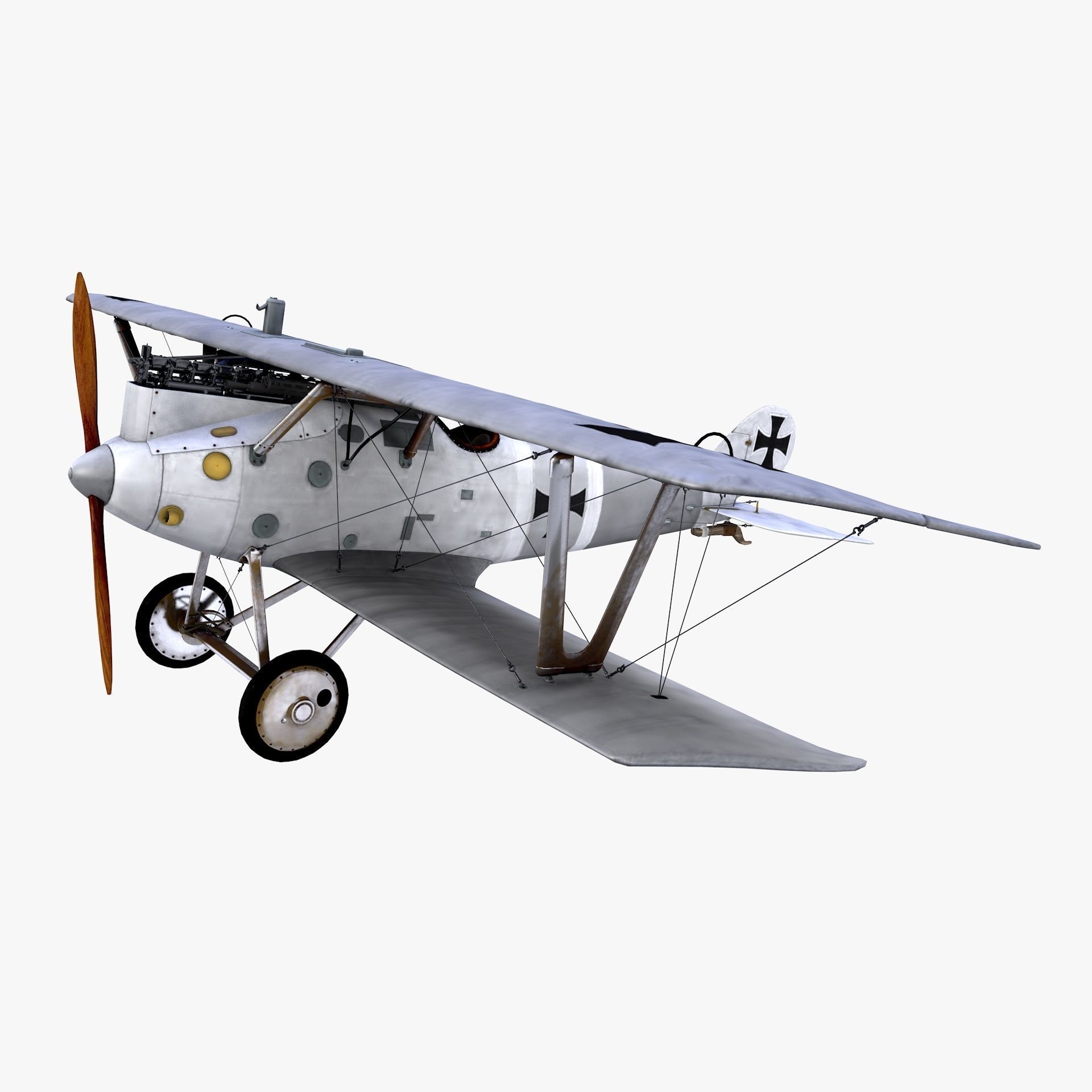3D model German Biplane Pfalz DIII WWI Plane VR / AR / low-poly | CGTrader