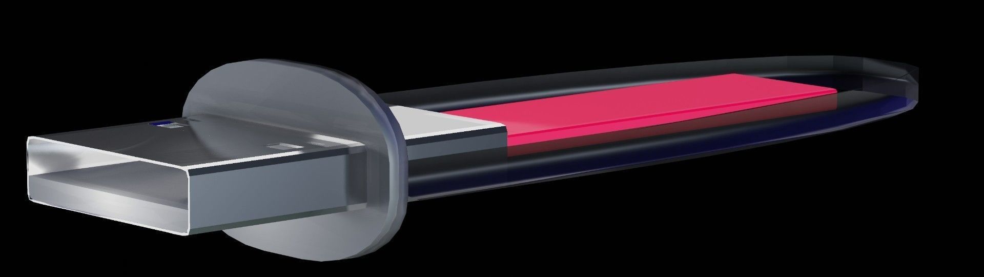 Low Poly USB Stick Memory External 3D model | CGTrader