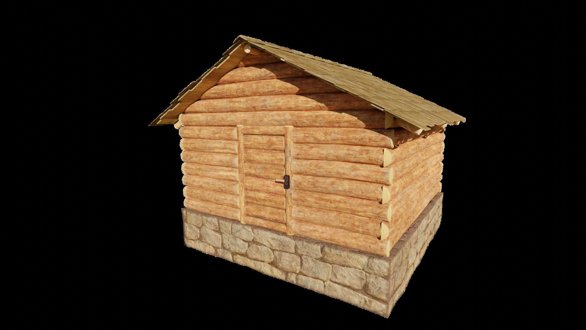 3D model Shed and Outhouse - Wooden Rustic 2 Pieces VR / AR / low-poly ...