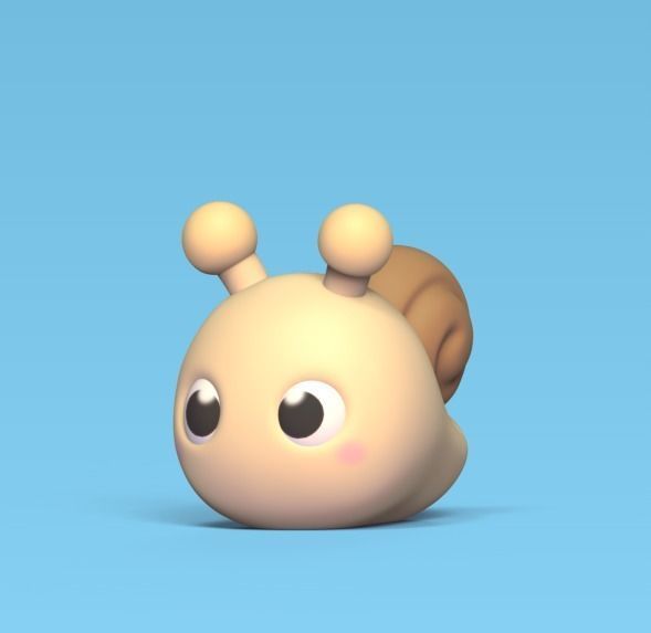 Round Snail 3D model 3D printable | CGTrader