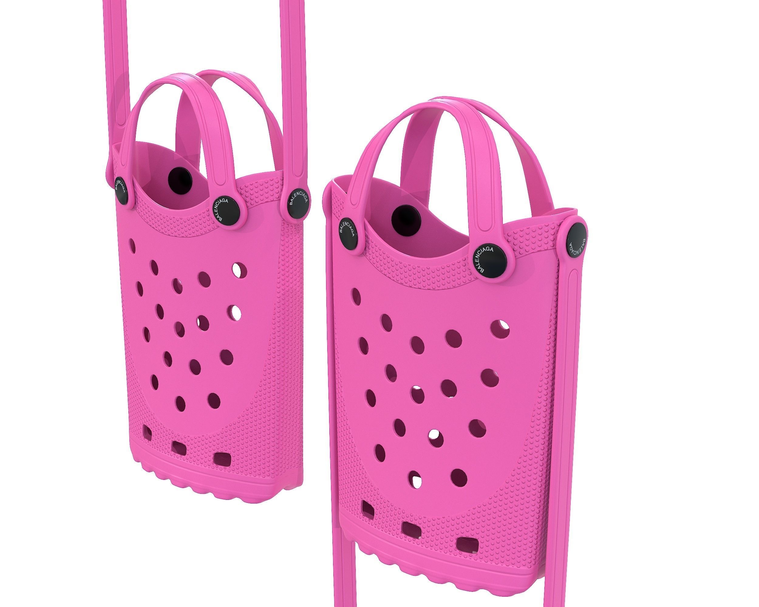 3D model Balenciaga X Crocs Crossbody Phone Holder bag VR / AR / low ...