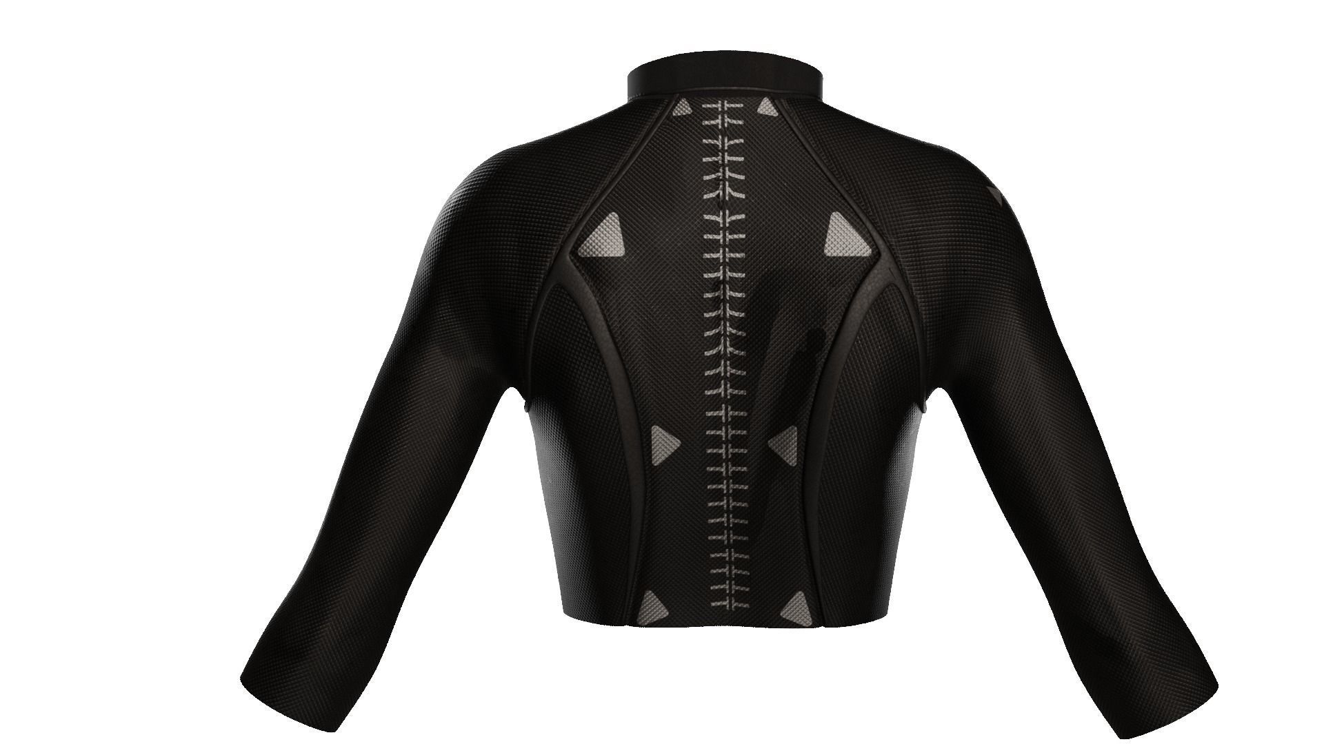 3D model sci-fi leather crop jacket VR / AR / low-poly | CGTrader