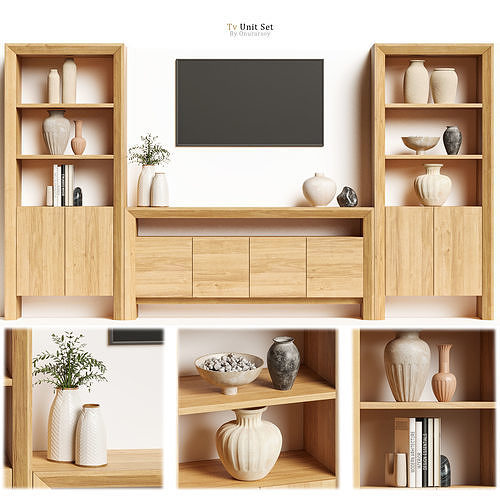 Crate and barrel Baja Tv Unit 3D model | CGTrader