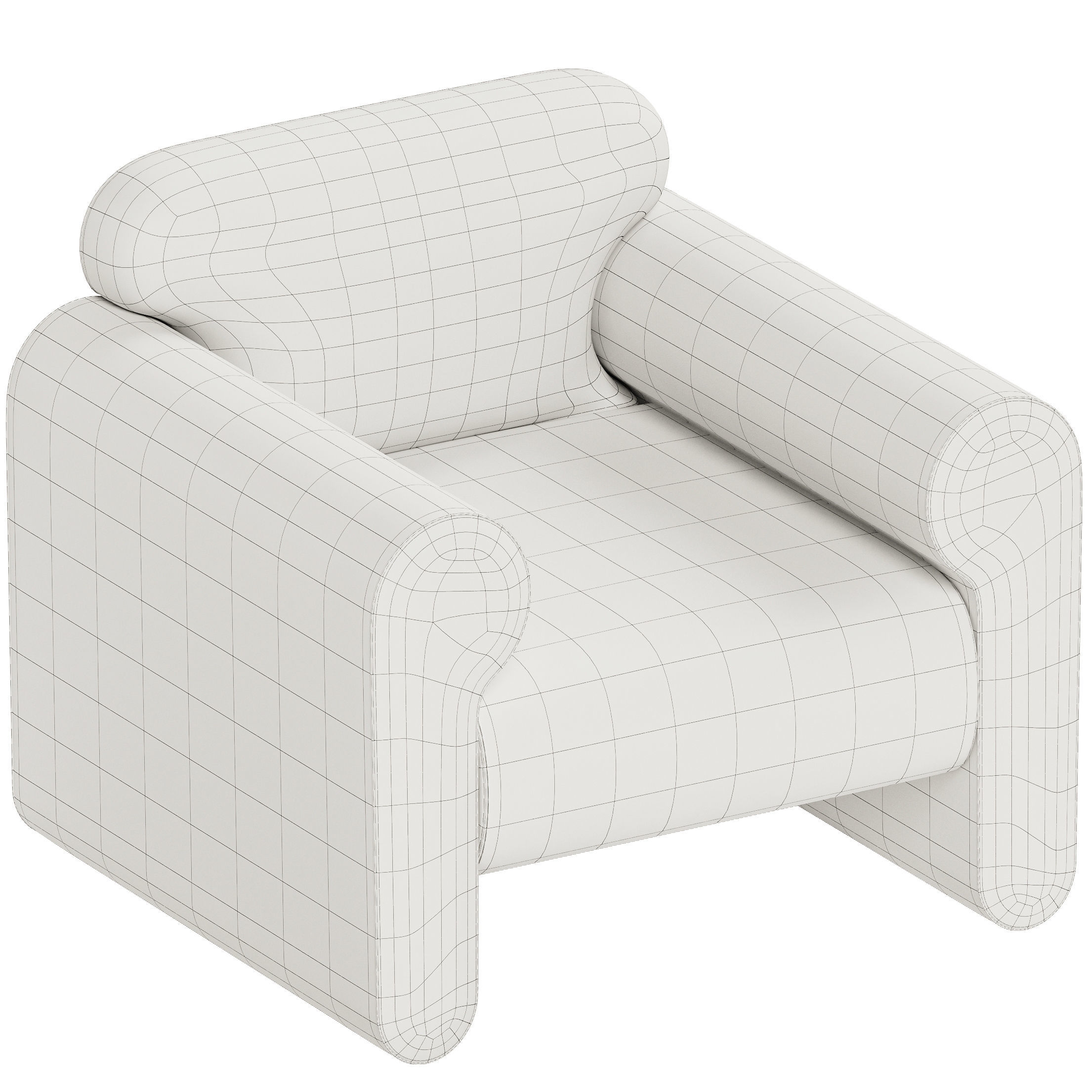 Gala Reverse Roll Arm Chair 3D model | CGTrader