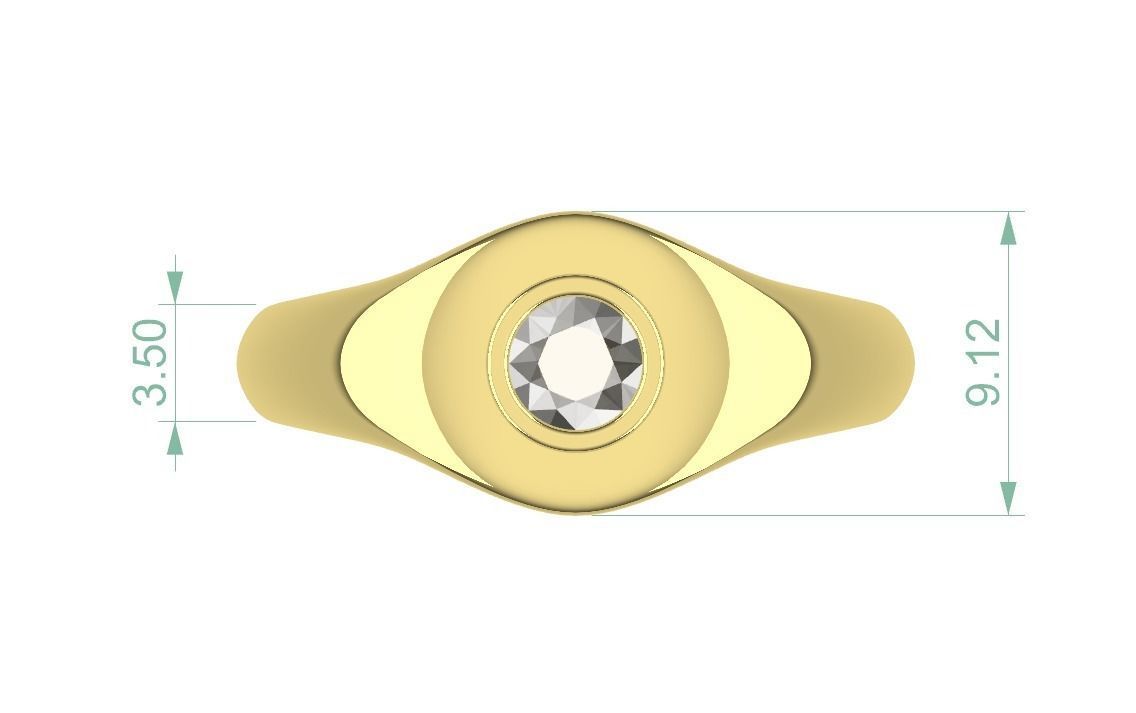 SIGNET ROUND 3D model 3D printable | CGTrader