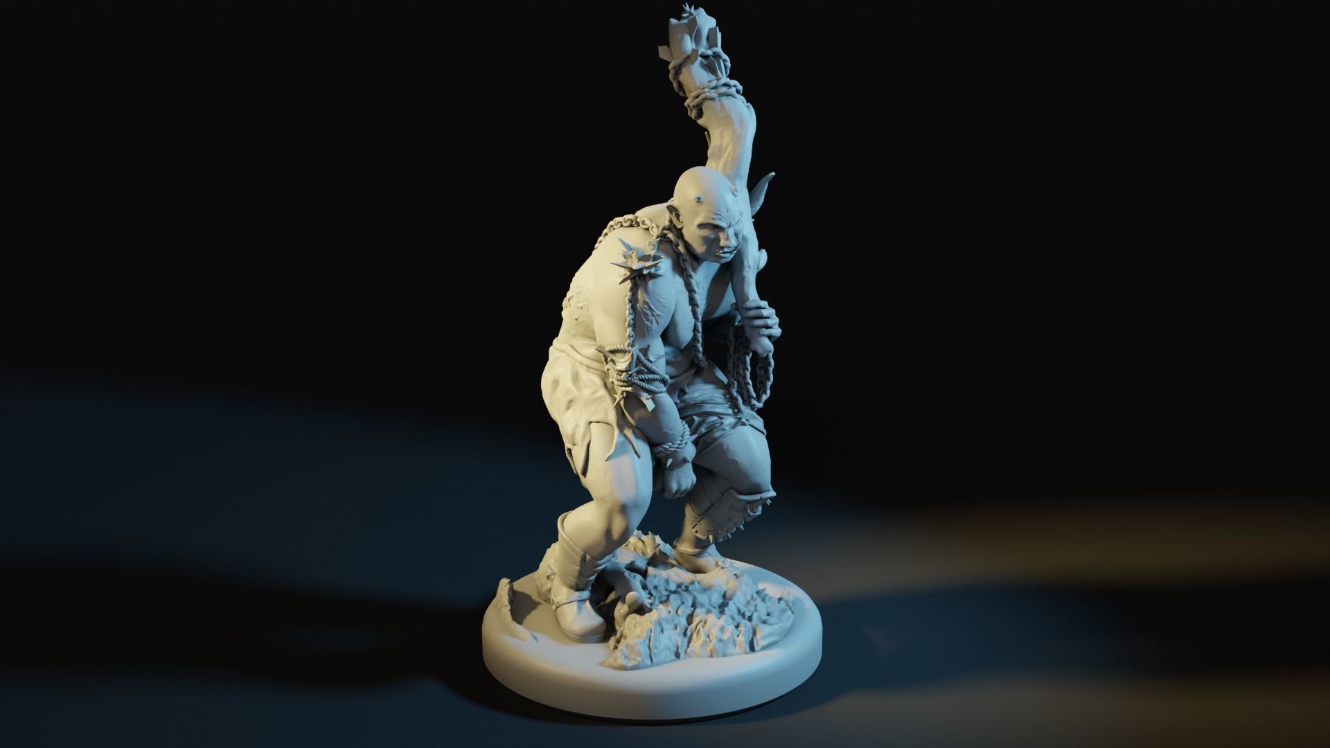 Fantasy Ogre Miniature - DnD Roleplay Tabletop Printable 3D model 3D ...