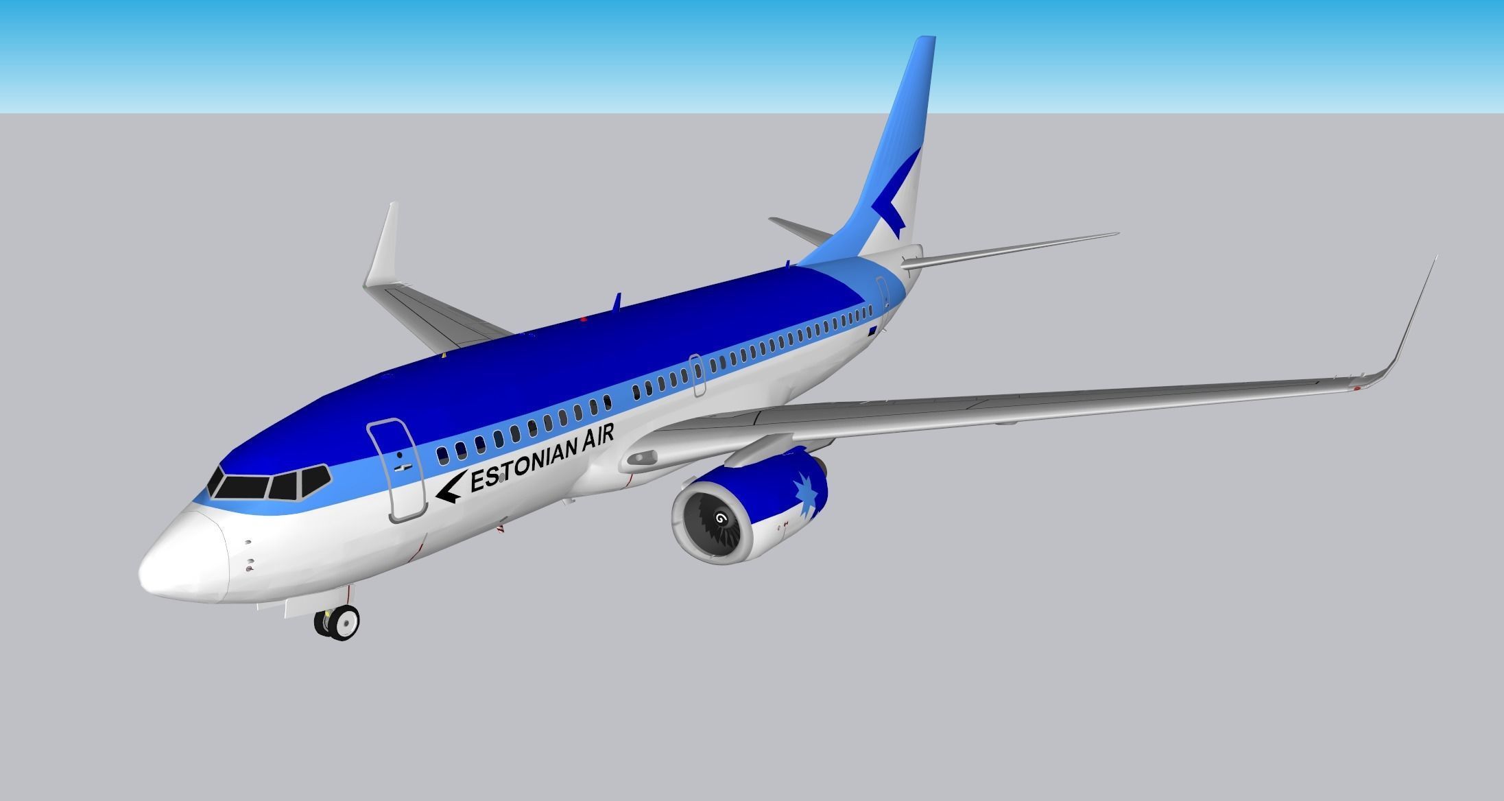 Estonian Air Boeing 737 3D model | CGTrader