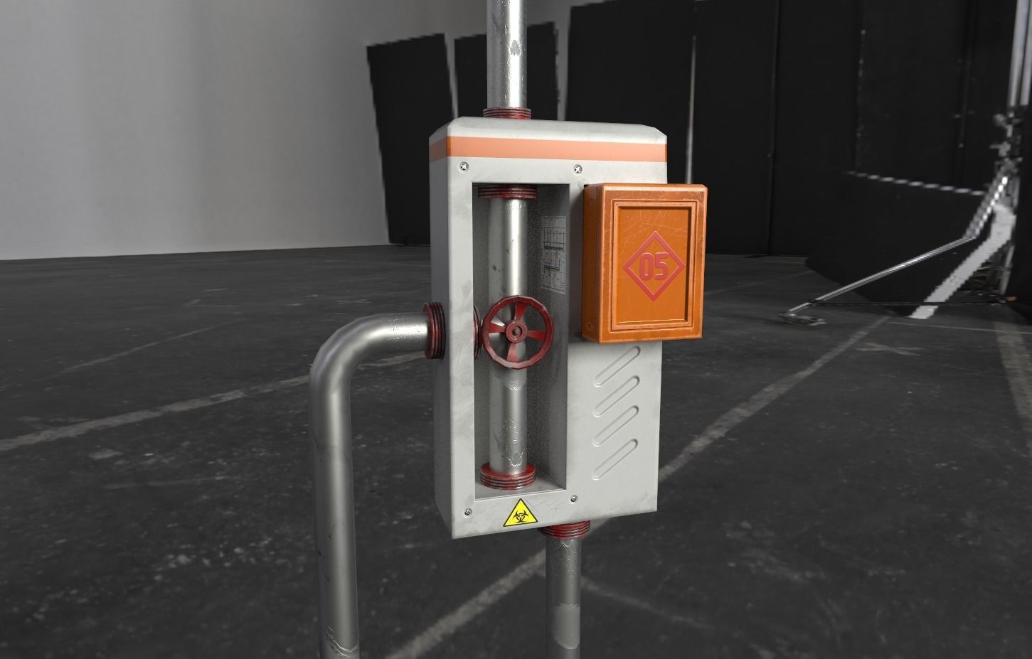 3D model Sci Fi Gas Pipe Module VR / AR / low-poly | CGTrader