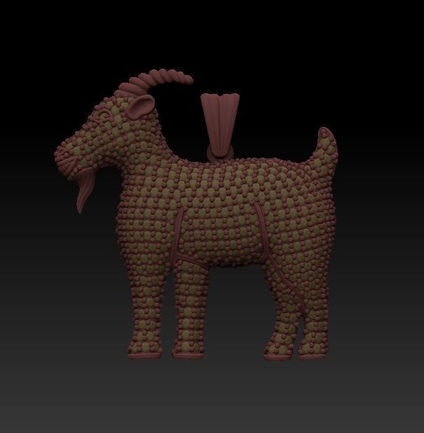 Goat Pendant 3D model | CGTrader