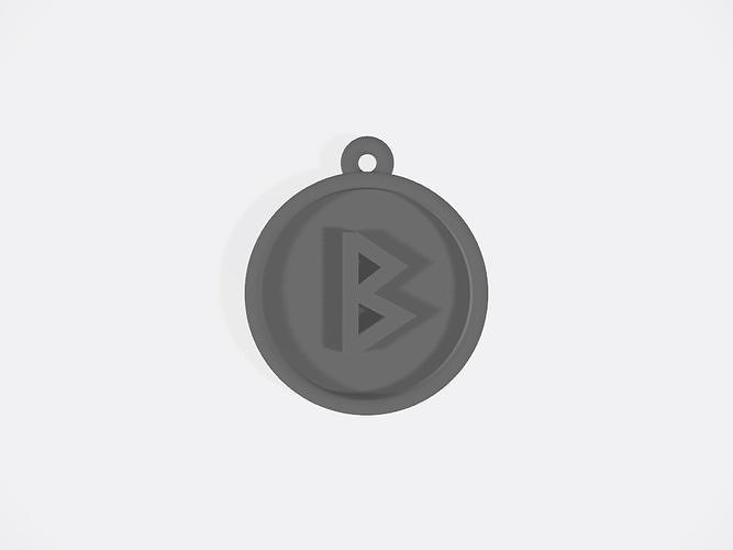 Rune Symbol - Berkano - B 3D model 3D printable | CGTrader