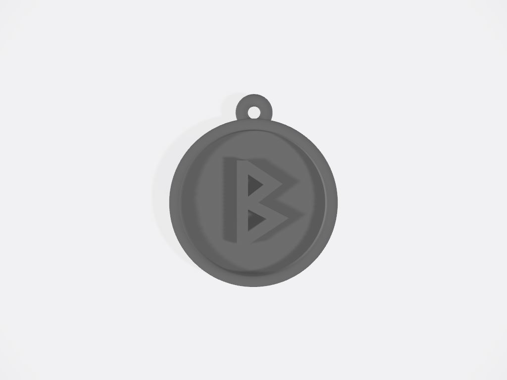 Rune Symbol - Berkano - B 3D model 3D printable | CGTrader