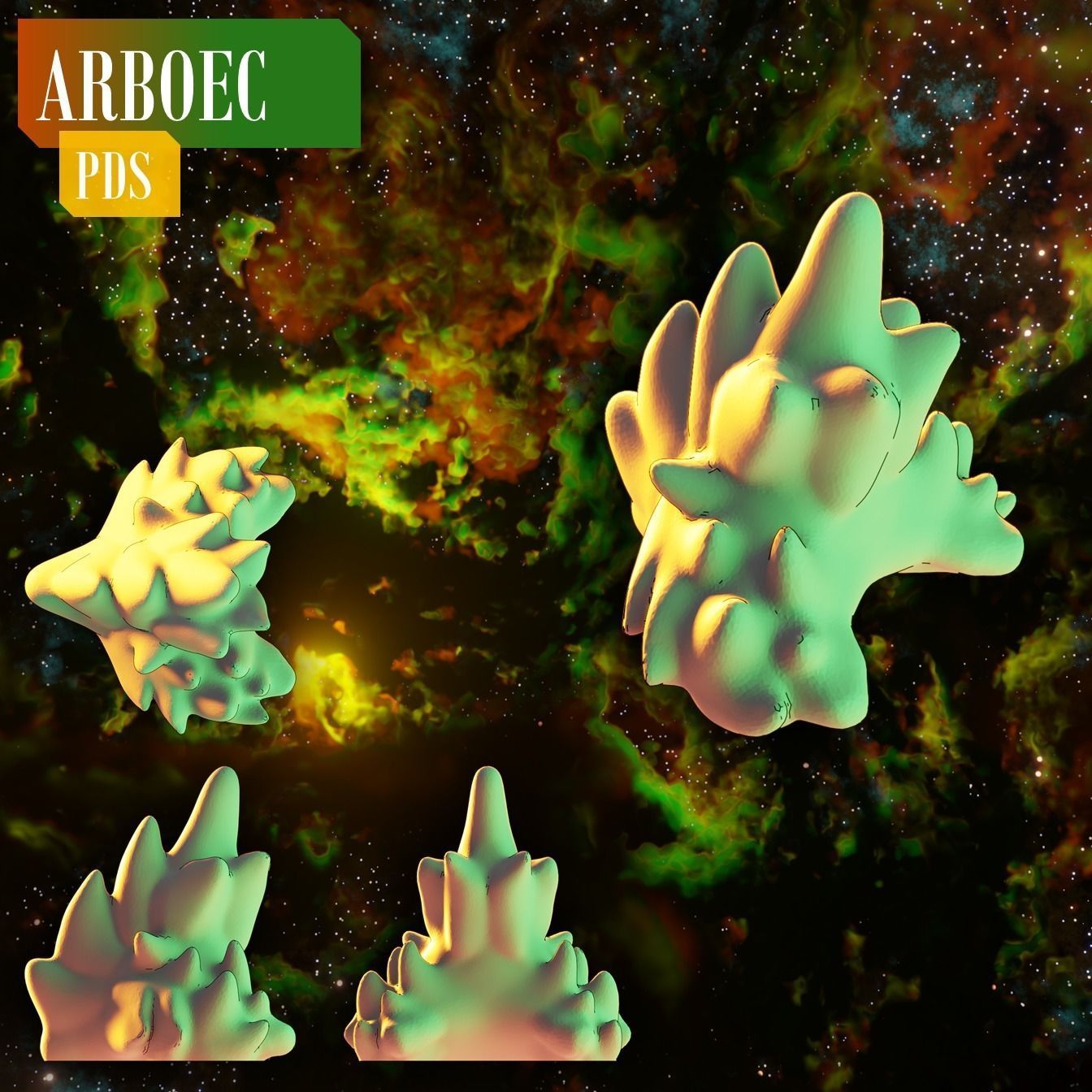 Twilight Imperium Arborec 3D print ship models 3D model 3D printable ...