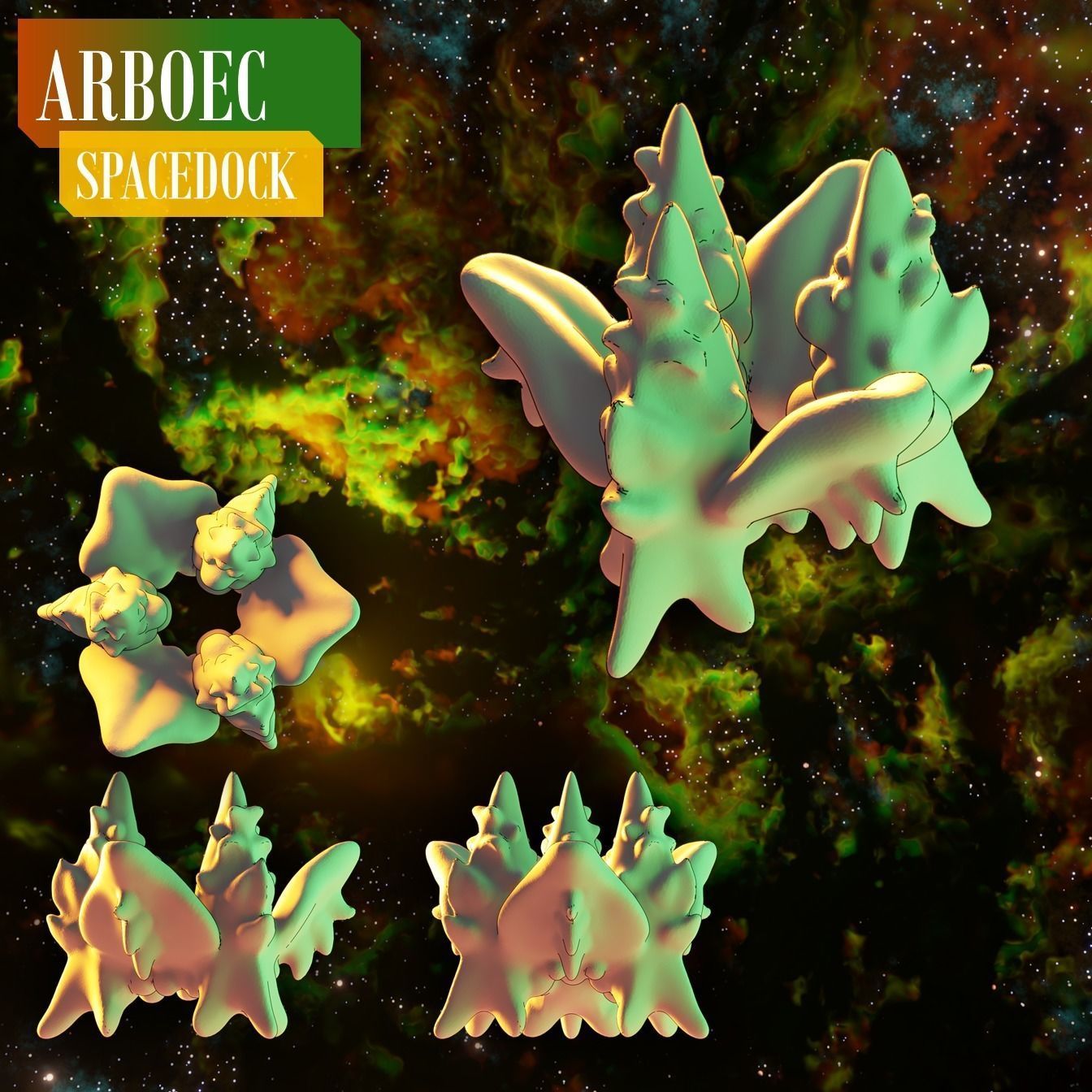 Twilight Imperium Arborec 3D print ship models 3D model 3D printable ...