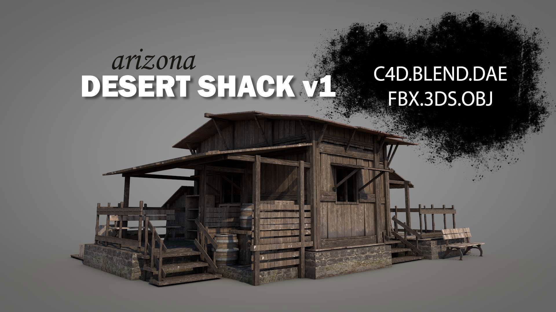 Arizona Desert Shack v1 3D model | CGTrader