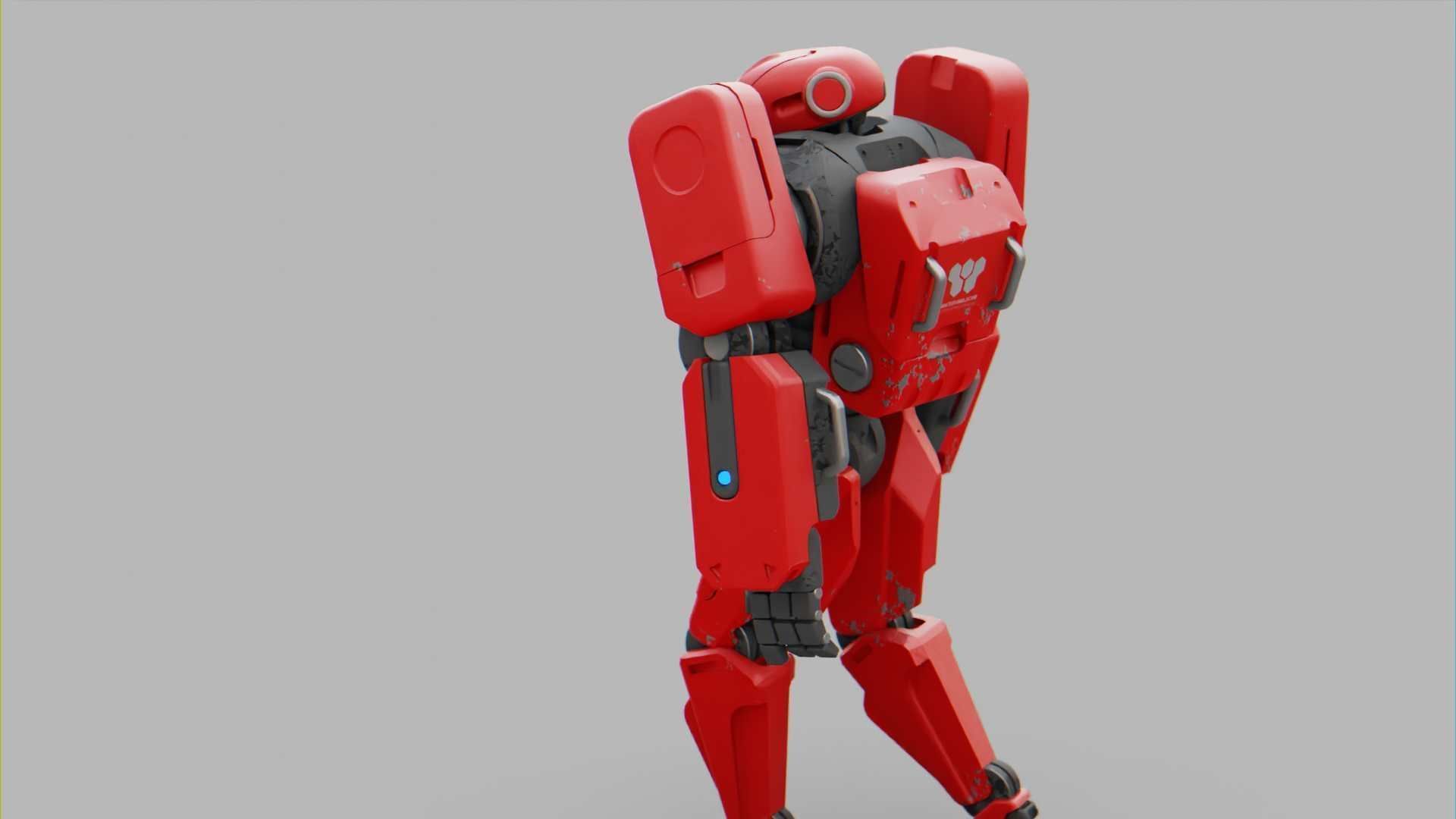 MECHA SOLDIER RIGGED 3D model rigged | CGTrader