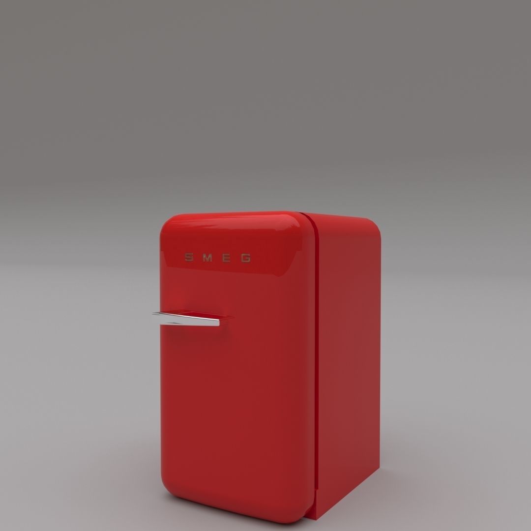 smeg mini refrigerator 3D model | CGTrader