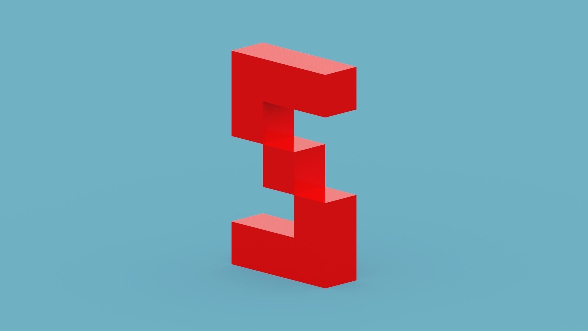 3D model Pixel Letter Z VR / AR / low-poly | CGTrader