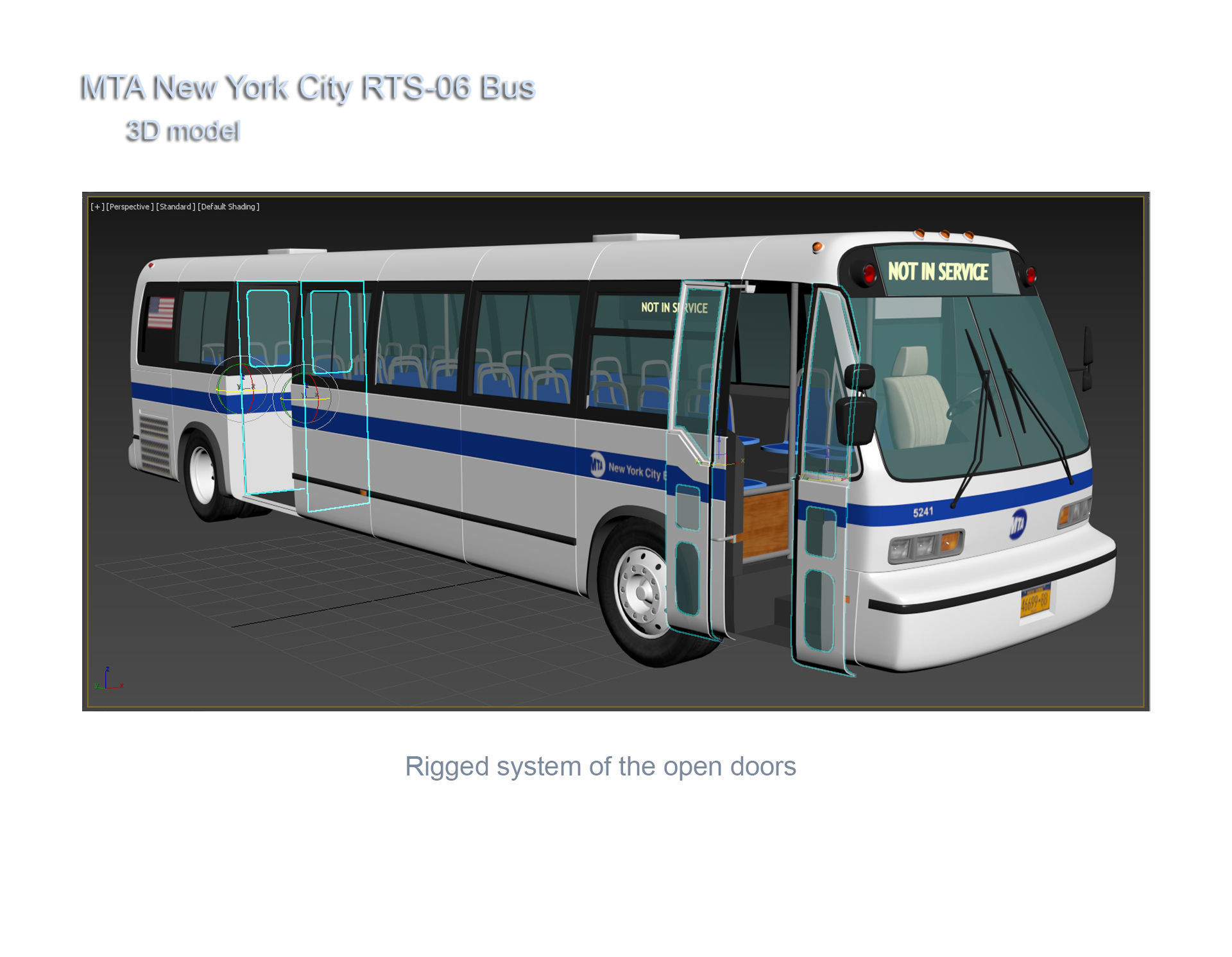 MTA New York City RTS-06 Bus 3D model rigged | CGTrader