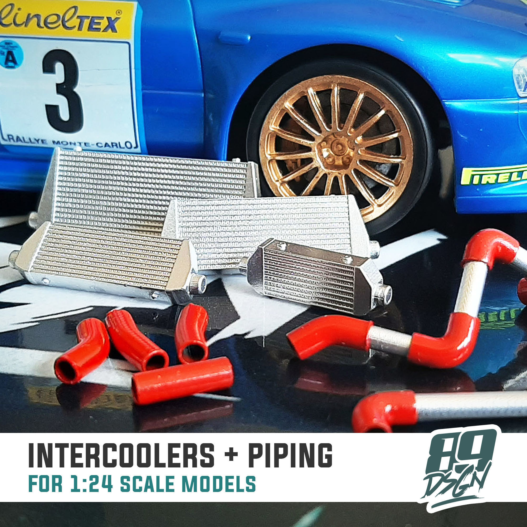 Intercoolers and connections - big set for 1-24 scale modelling 3D ...