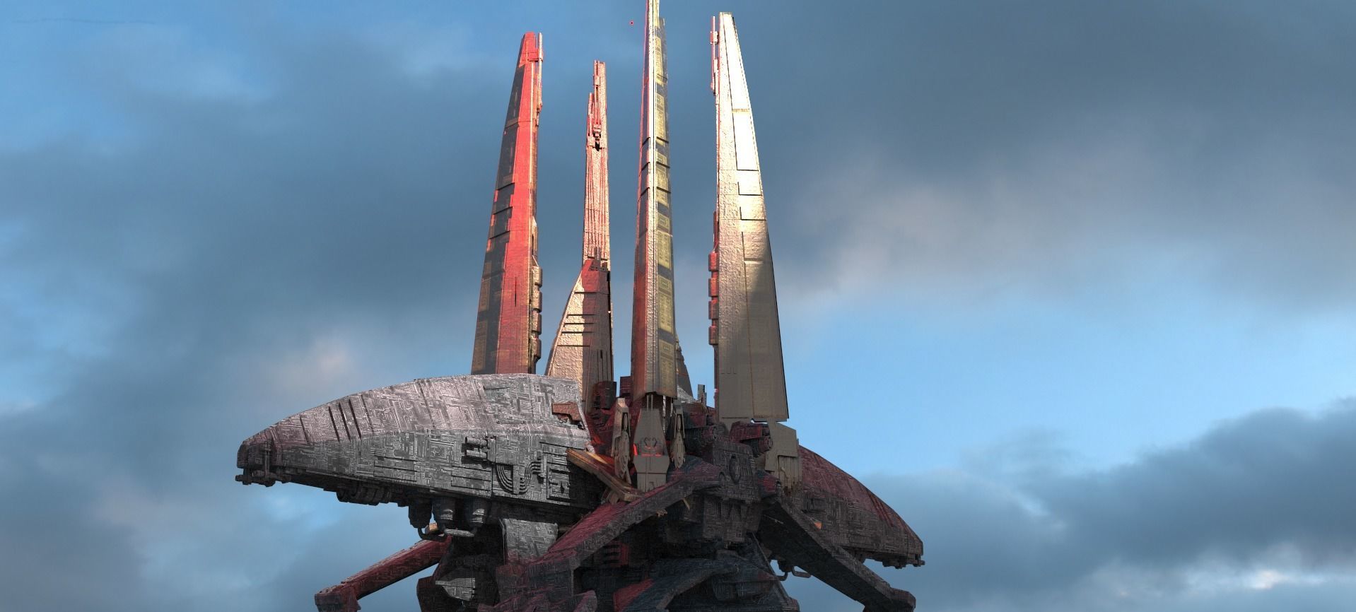 Mining colony Tera Ship 3D model | CGTrader