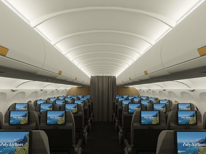 3D model Airplane Interior VR / AR / low-poly | CGTrader