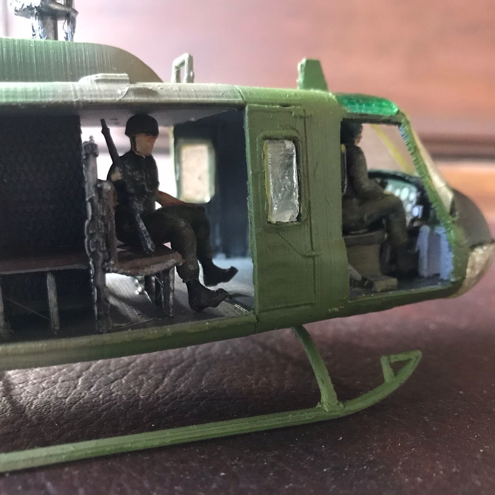 HUEY UH1H HELICOPTER PRINTABLE ASSEMBLY KIT SCALE 1 48 3D model 3D ...