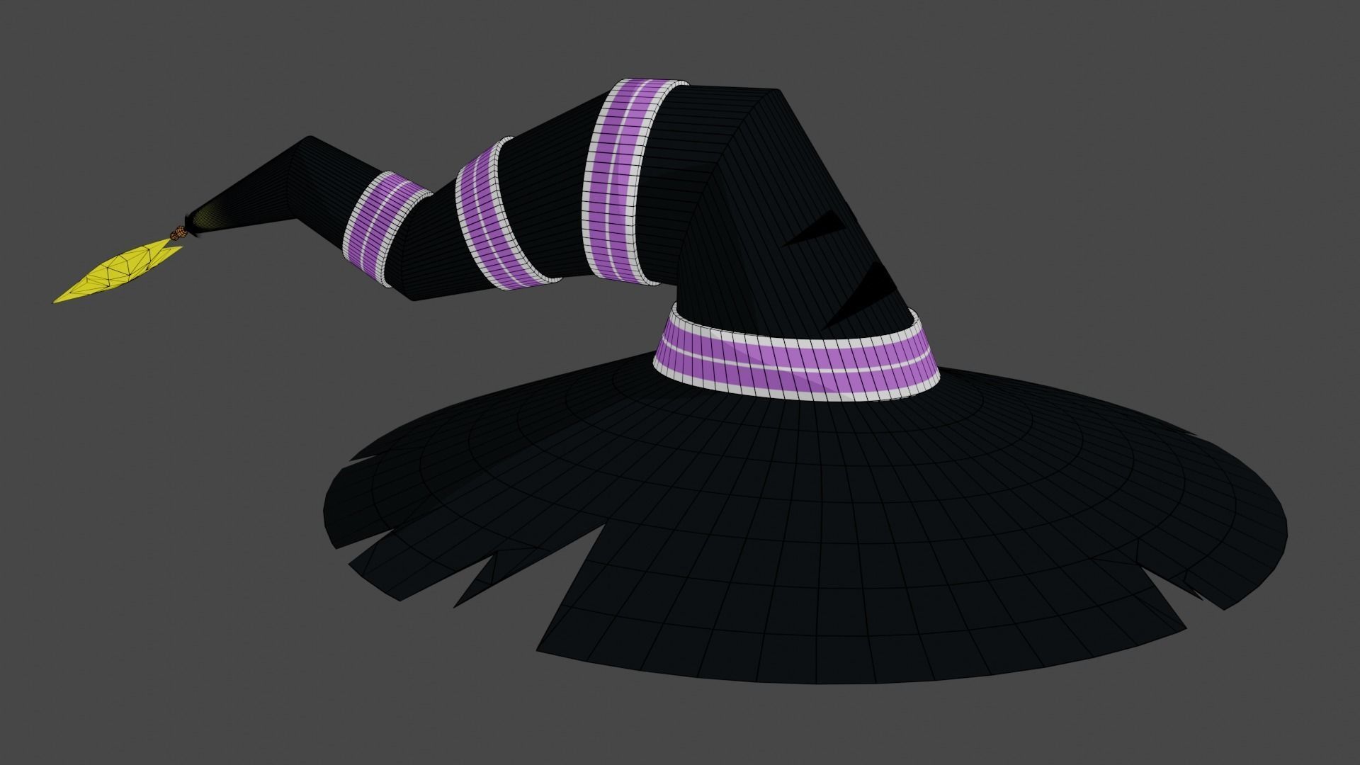 3D model Fantasy Witch Hat VR / AR / low-poly | CGTrader