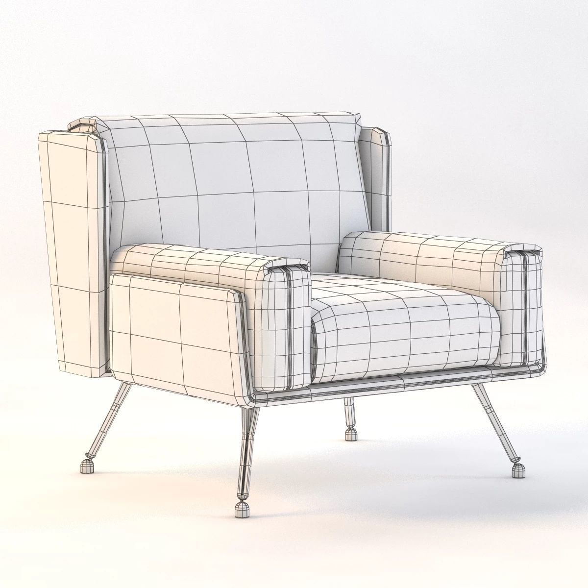 A and A Residential Lounge Chair 3D model | CGTrader