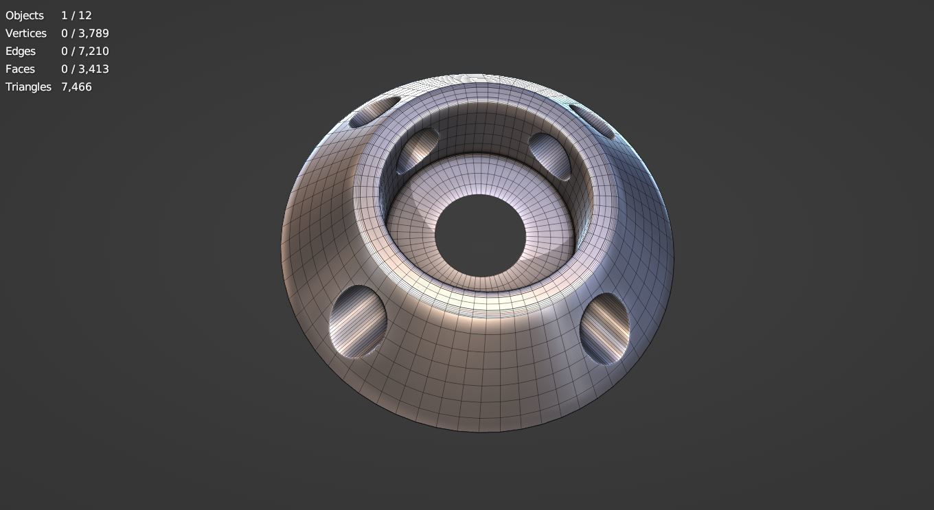 Tapered Circular Groove 3D model | CGTrader
