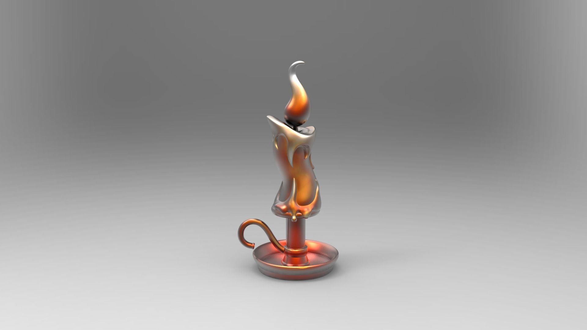 Candle and holder free 3D model 3D printable | CGTrader