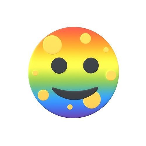 3D model Twitter Full Moon Face v1 002 VR / AR / low-poly | CGTrader