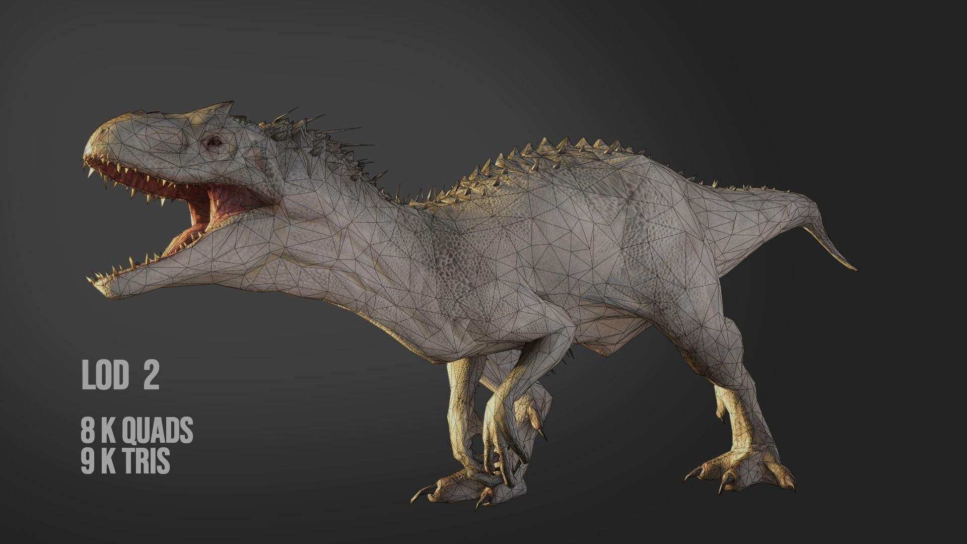 3D model Jurassic World Park Indominus Rex Blender VR / AR / low-poly ...