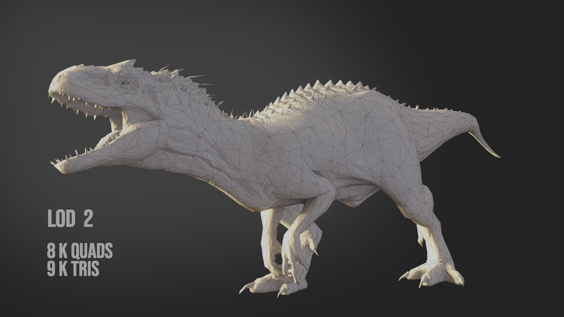 3D model Jurassic World Park Indominus Rex Blender VR / AR / low-poly ...