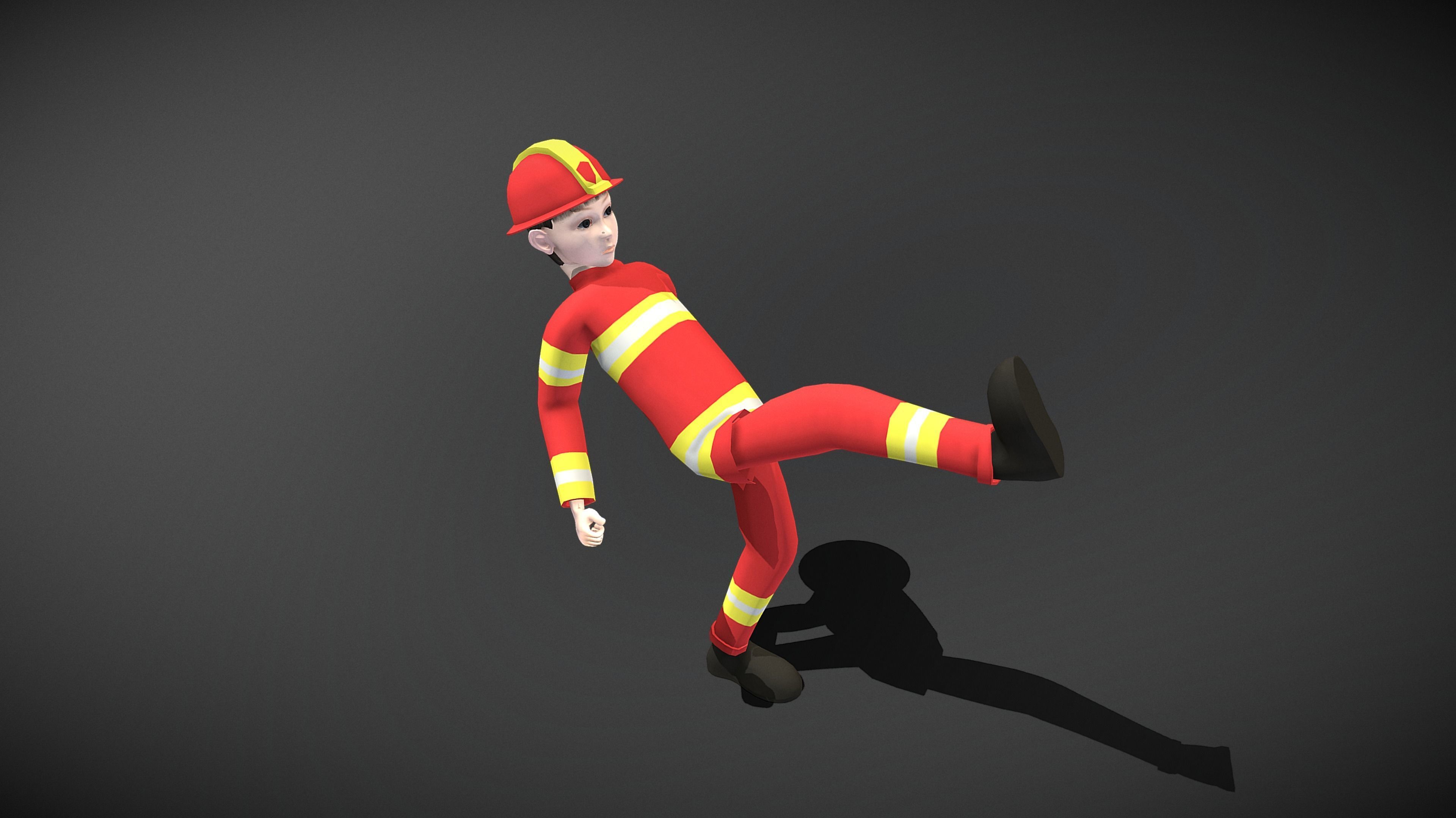 3D model Cartoon Fireman VR / AR / low-poly rigged animated | CGTrader