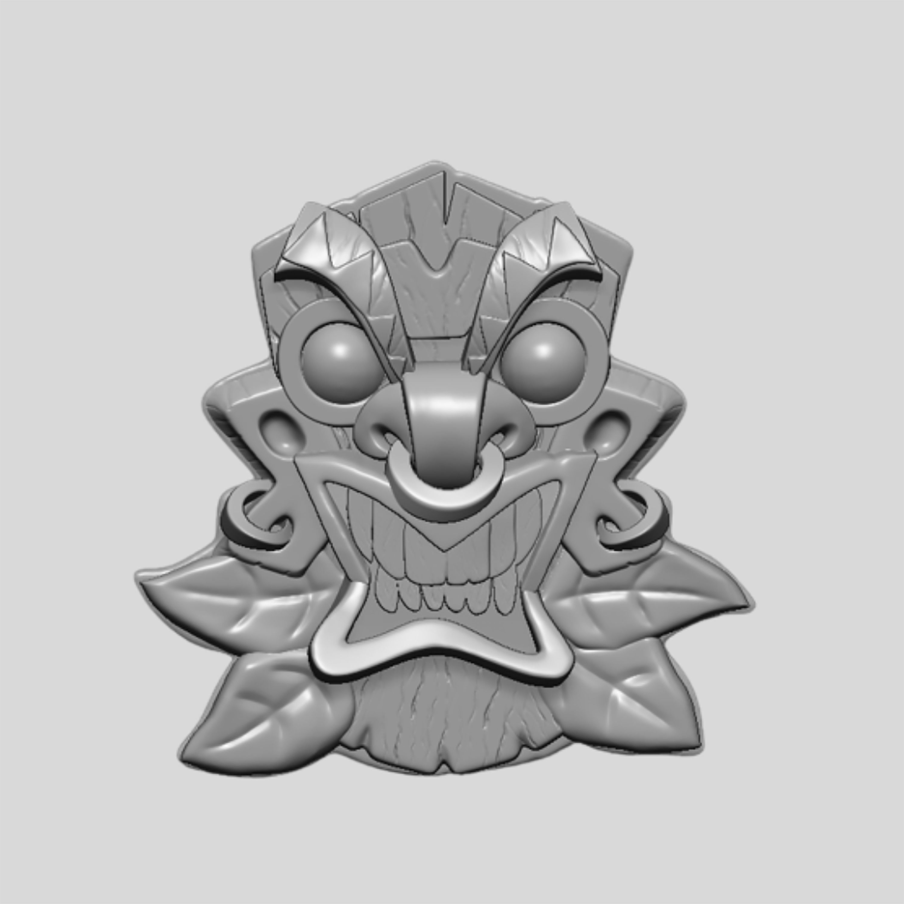 Hawaiian Tiki Godtribal Burning 3D STL Model 3D model 3D printable ...