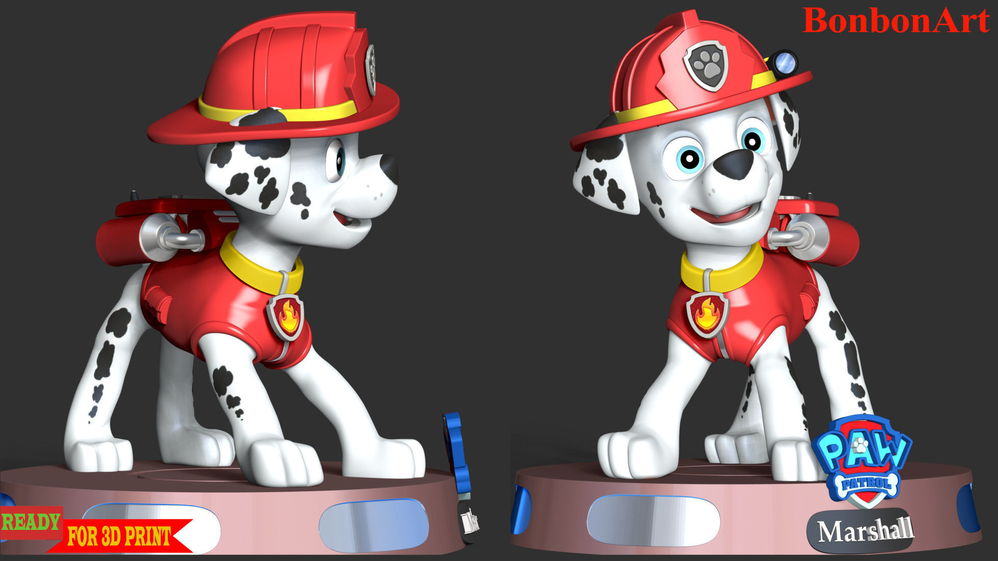 Marshall - Paw Patrol 3D model 3D printable | CGTrader