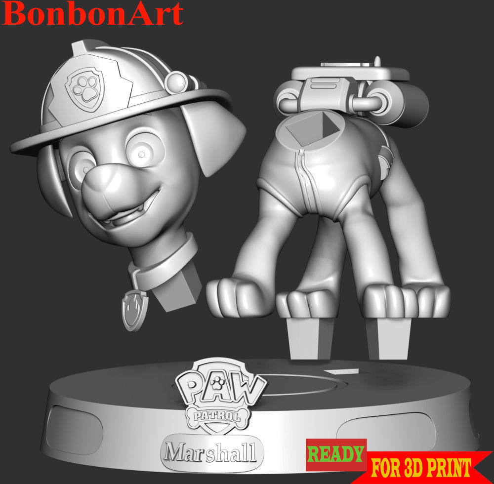 Marshall - Paw Patrol 3D model 3D printable | CGTrader