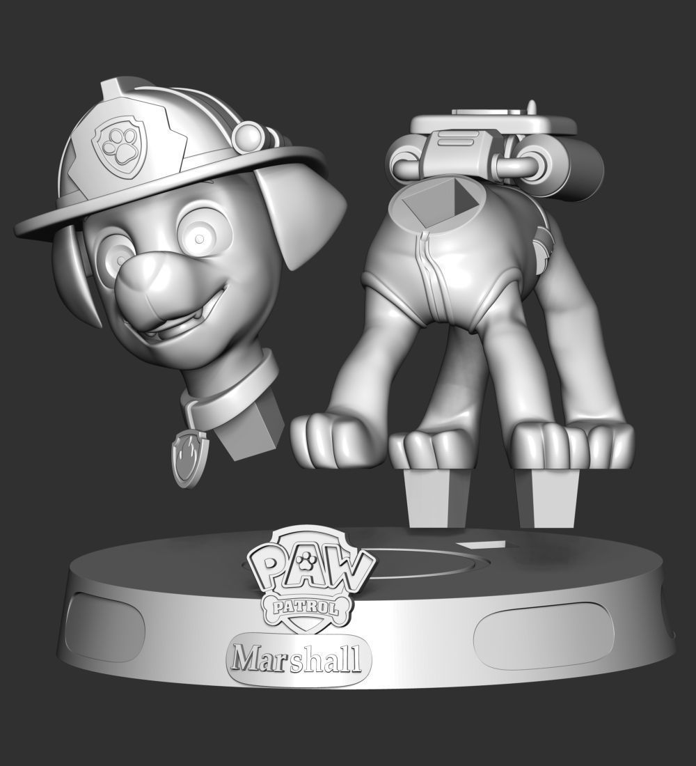 Marshall - Paw Patrol 3D model 3D printable | CGTrader