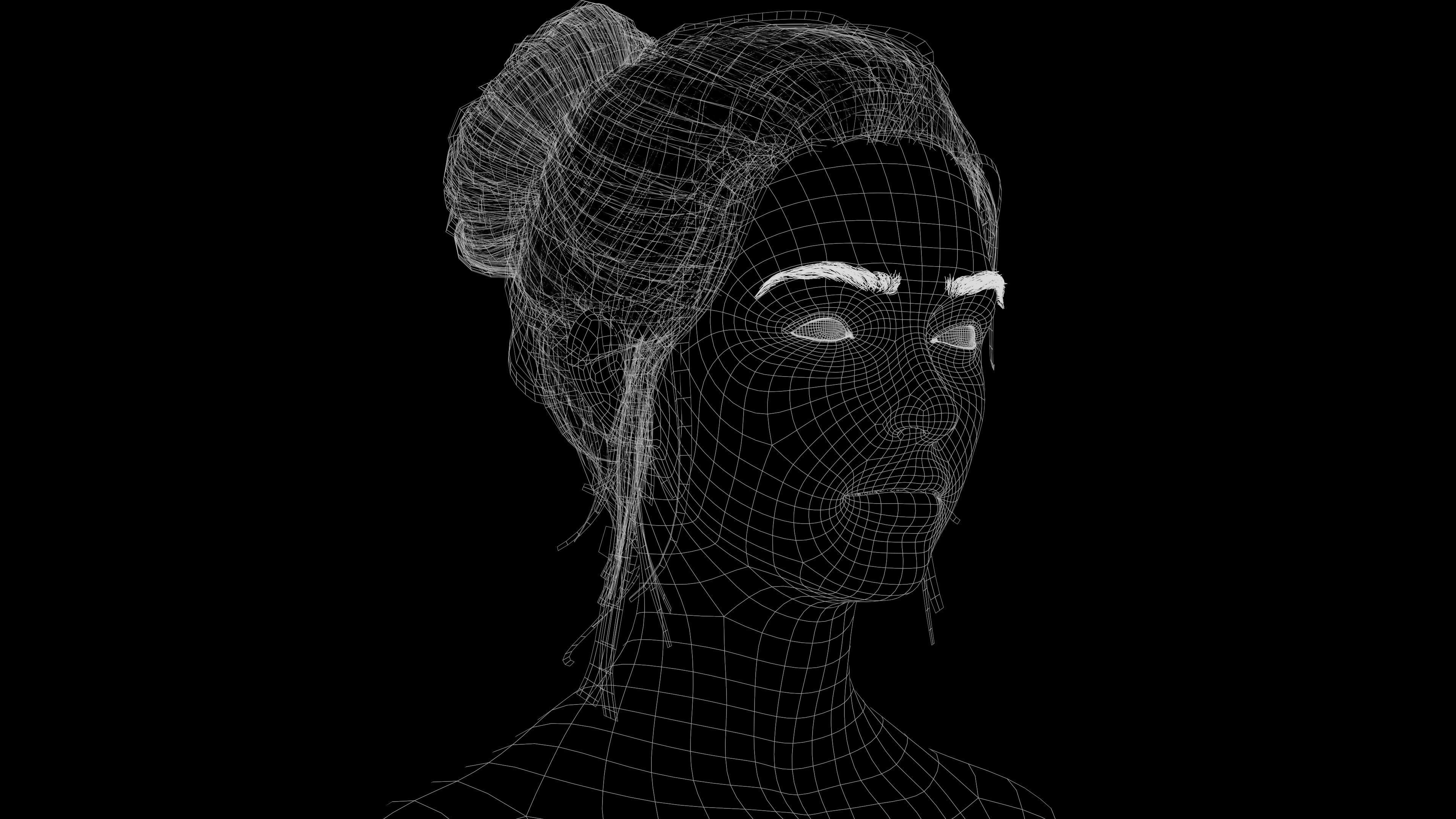 3D model Skinny Female Base Mesh with 8k Realistic Textures VR / AR ...