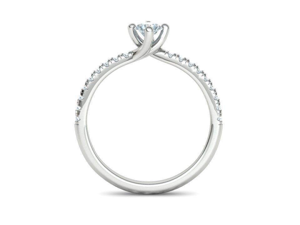 Compass Set Solitaire Diamond Ring with 4mm stone 3dmodel 3D model 3D ...