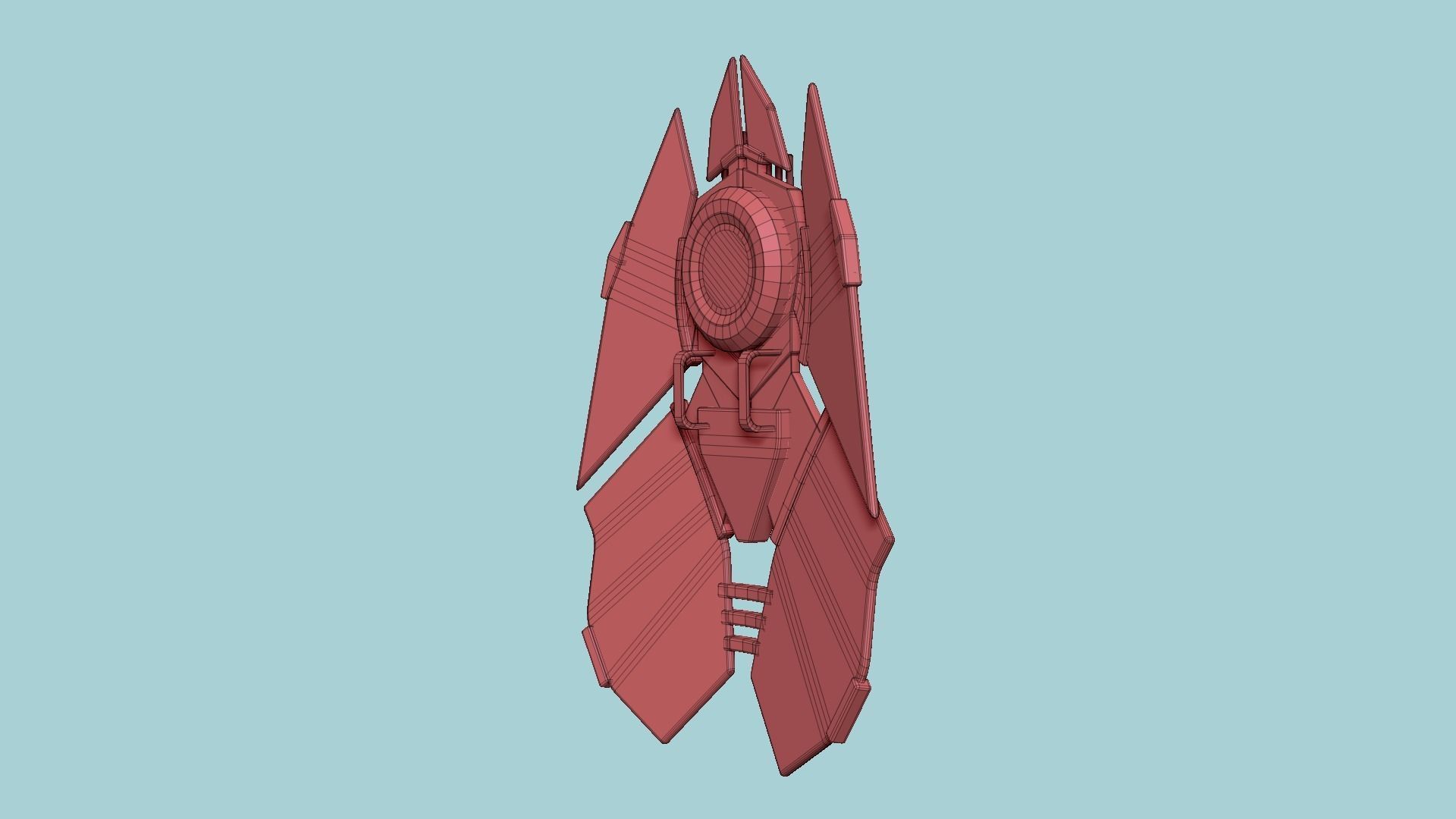3D model SciFi Shield A04 Red Black - Sci Fi Weapon Design VR / AR / low-poly | CGTrader