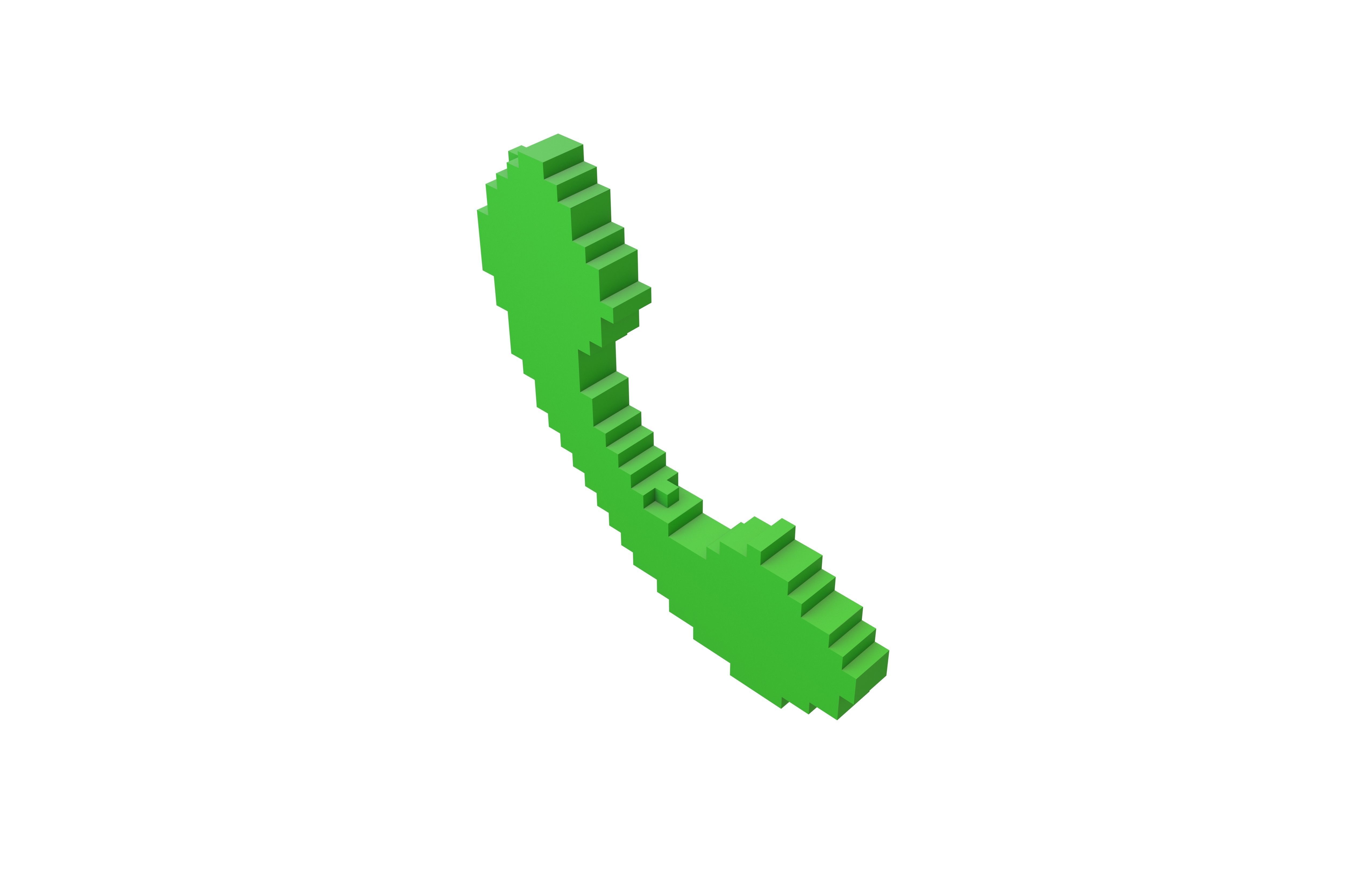 3D model Voxel Phone Symbol v1 002 VR / AR / low-poly | CGTrader