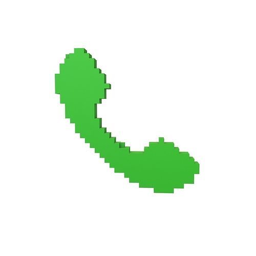 3D model Voxel Phone Symbol v1 002 VR / AR / low-poly | CGTrader