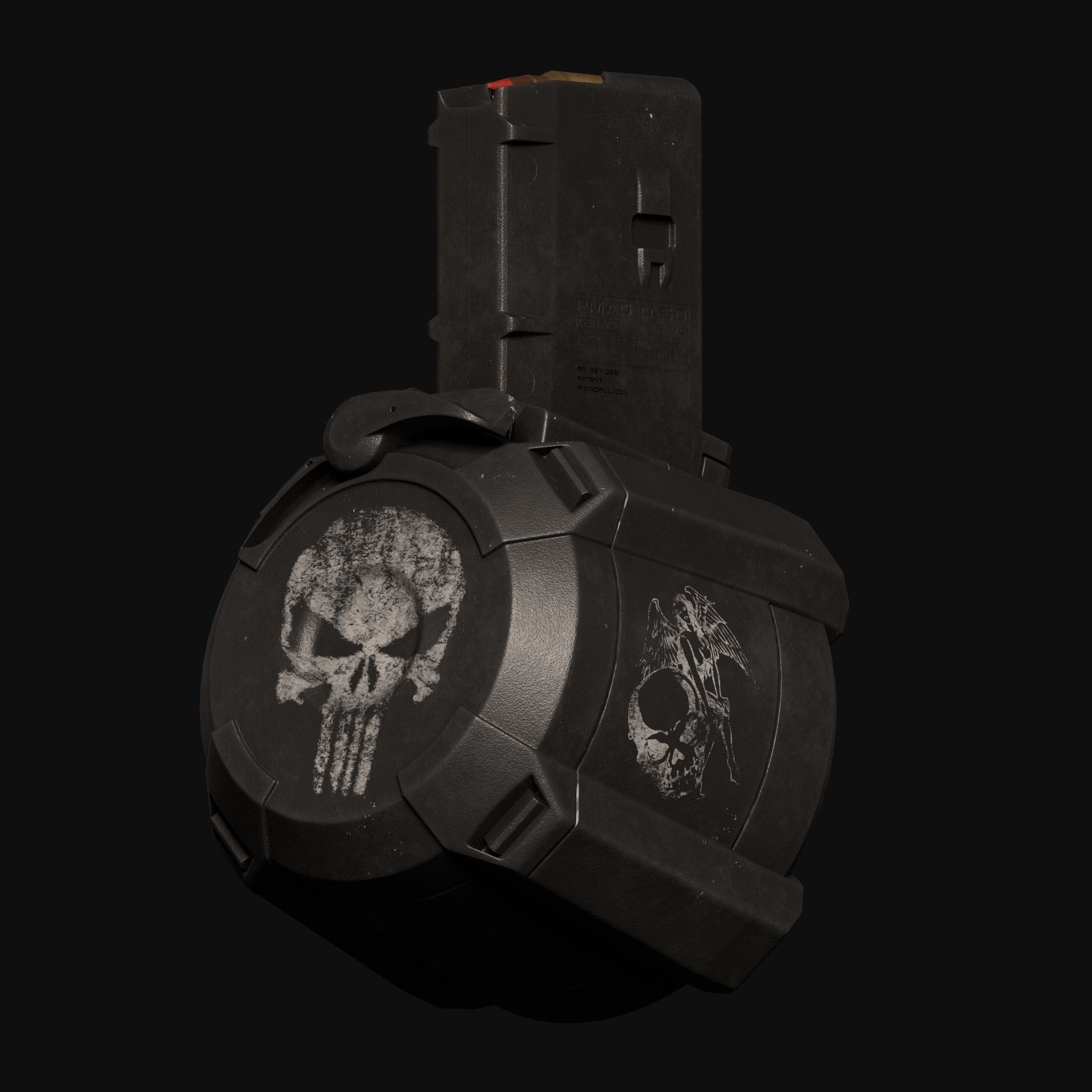 3D model Magazine Magpul PMAG D60 STANAG VR / AR / low-poly | CGTrader