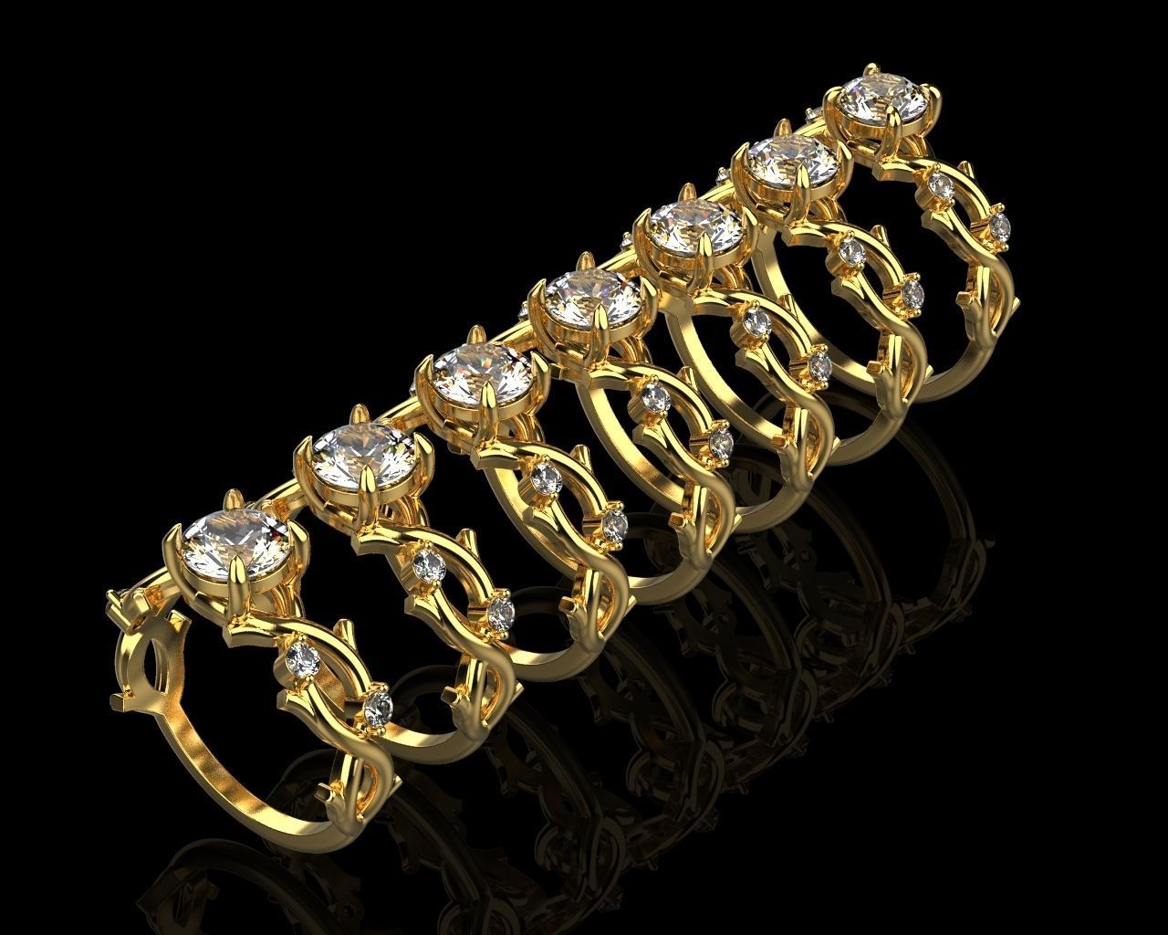 Collection 5-8 SIZE US rings with diamonds | CGTrader