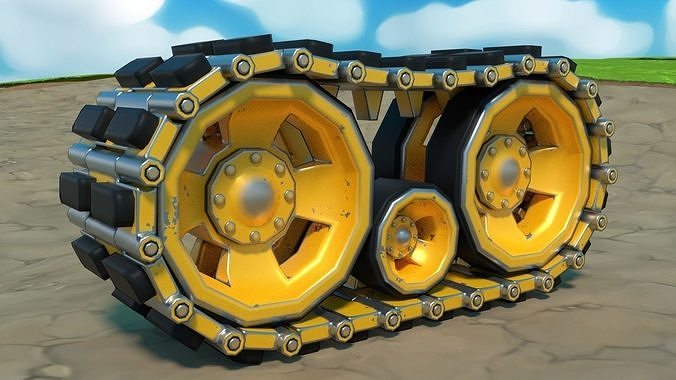 3D model Cartoon Low Poly Animated Track VR / AR / low-poly | CGTrader